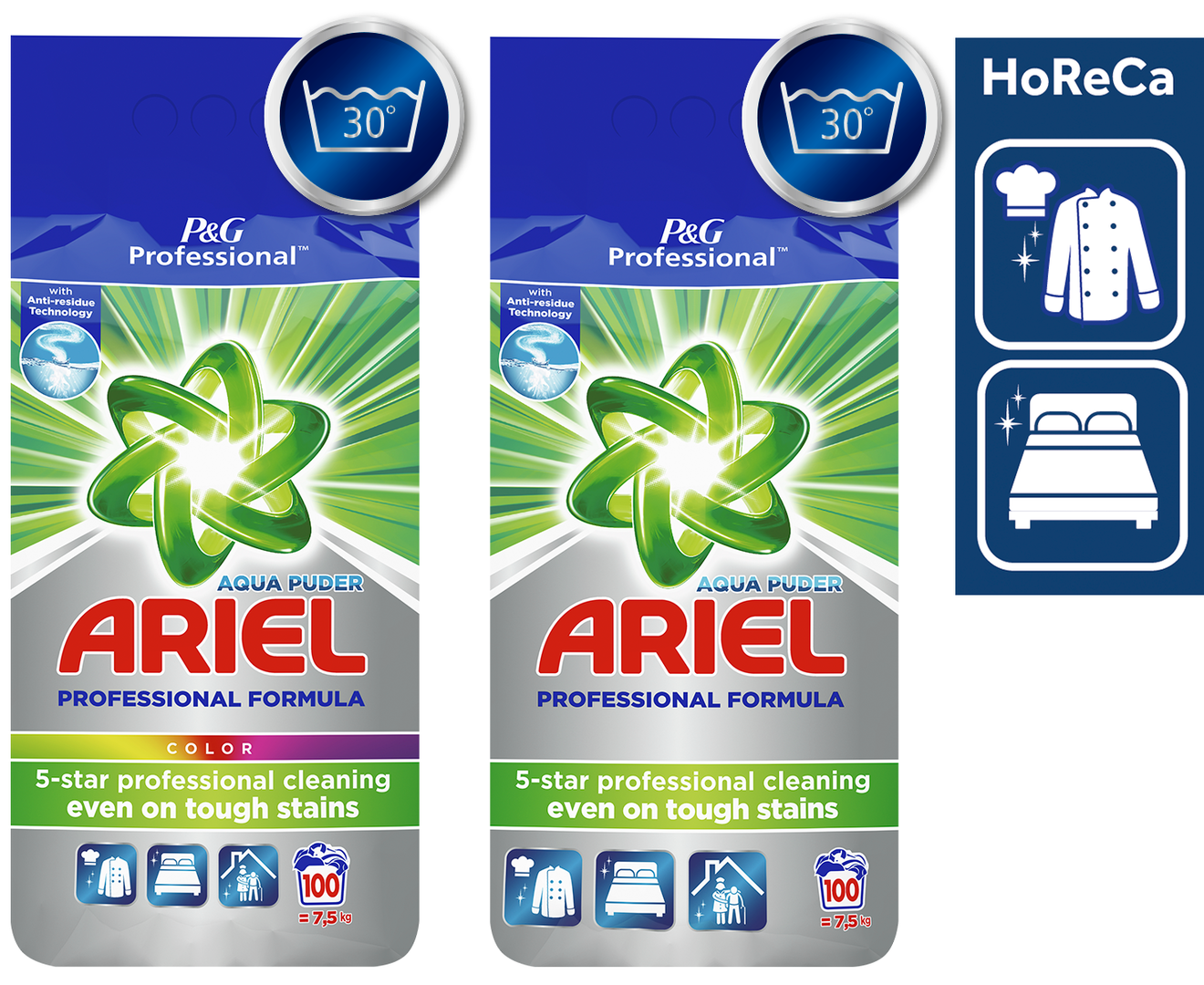 Ariel Professional prací prášek, 100 - 130 dávek | obalové materiály ...