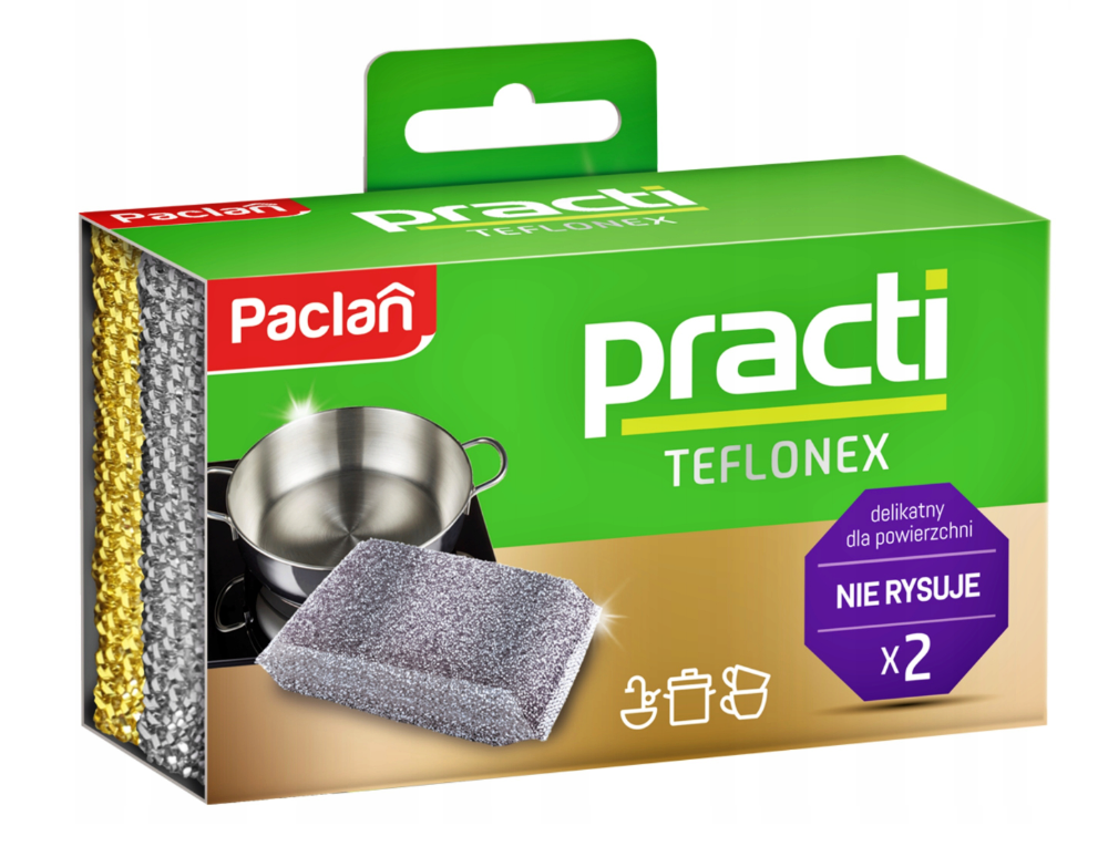 Paclan practi teflonex drátěnka na teflon 2 ks | obalové materiály WEBOBAL.cz